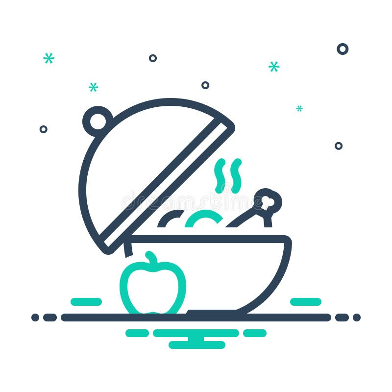 Mix Icon for Food, Meat and Meal Stock Vector - Illustration of meal ...