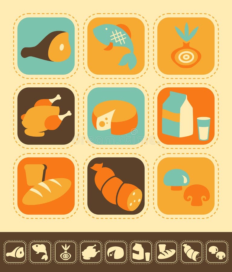 Food Icon Set stock vector. Illustration of element, food - 31728651