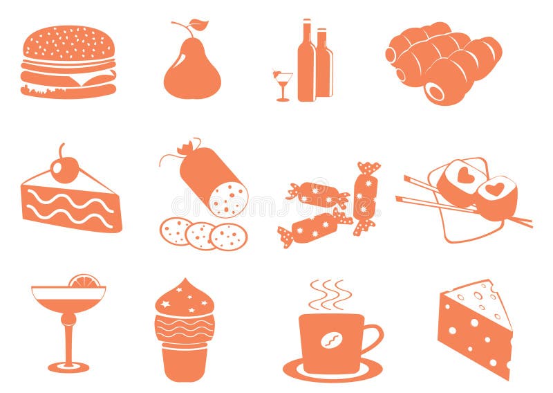 Supermarket Foods Pictograms Stock Vector - Illustration of green ...