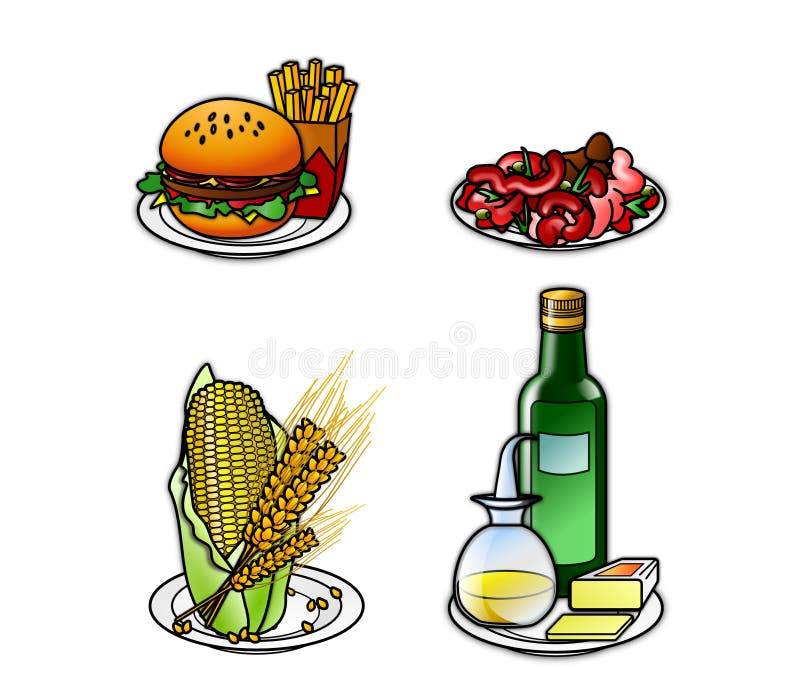 Food icons 5 stock illustration. Illustration of meat - 27016942