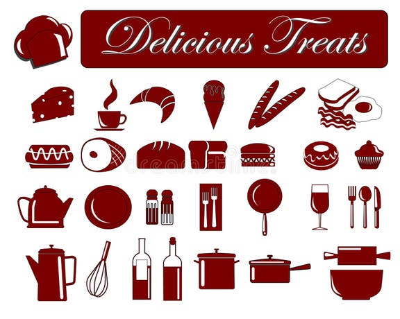 Assorted Food Icons Stock Illustrations – 1,092 Assorted Food Icons ...
