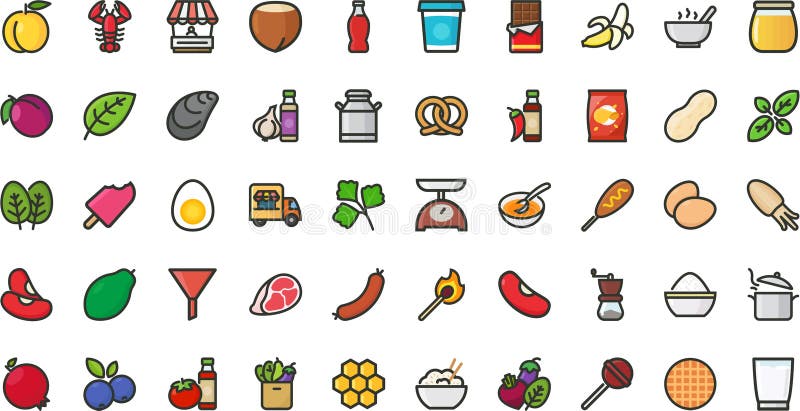 Food Icons High-Quality Vector Icons Collection with Editable Stroke ...