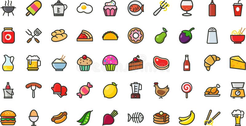 Food Icons High-Quality Vector Icons Collection with Editable Stroke ...