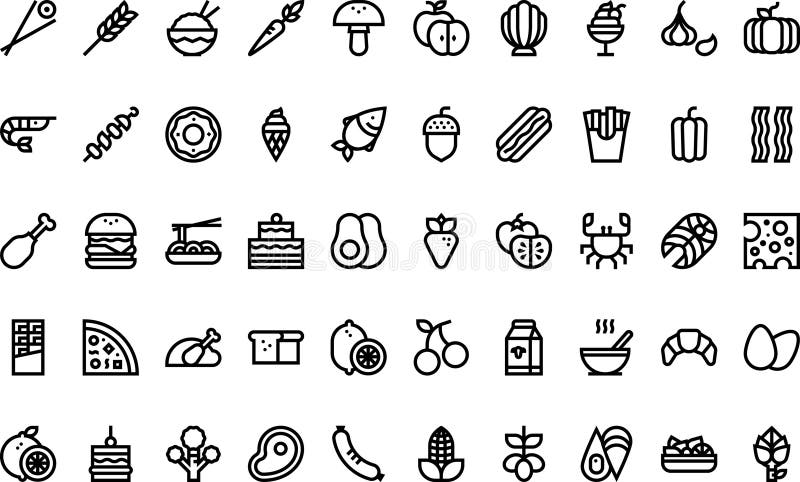 Food Icons Pack High-Quality Vector Icons Collection with Editable ...