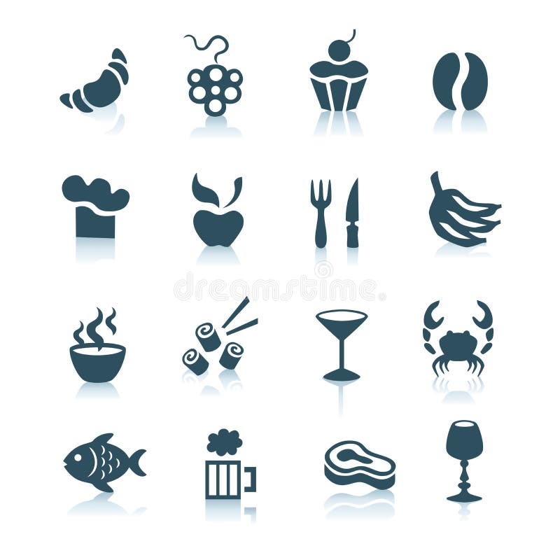 Food Icon - Meat and Milk Products Stock Vector - Illustration of water ...