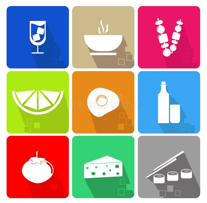 Food icons stock illustration. Illustration of communication - 43078789