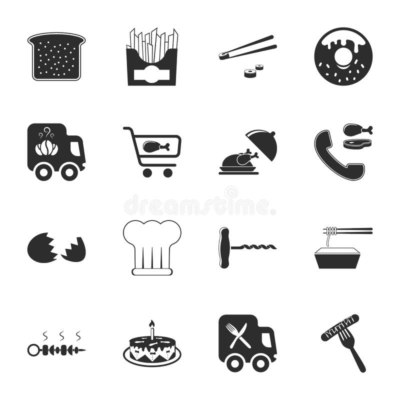 Food 16 Icons Universal Set for Web and Mobile Stock Vector ...