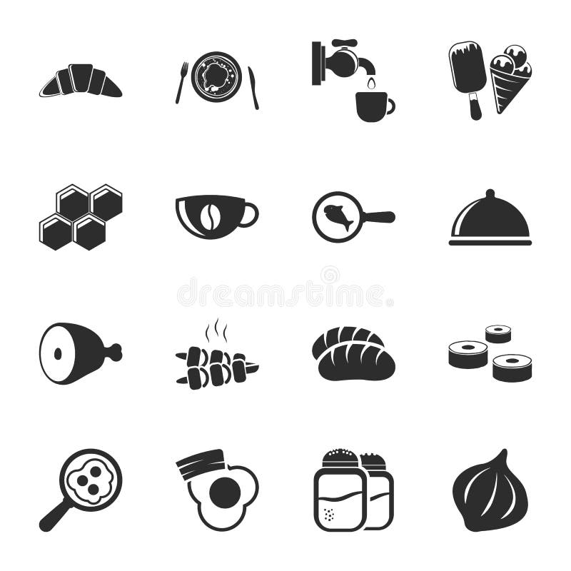 Food 16 Icons Universal Set for Web and Mobile Stock Vector ...