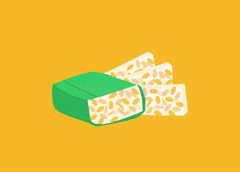 Food Illustration of Tempe from Indonesia Vector Stock Stock Vector ...