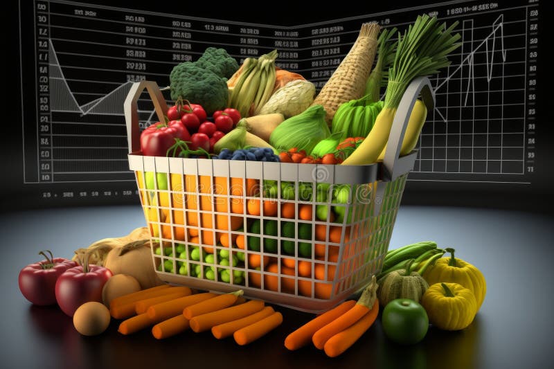 Food inflation stock illustration. Illustration of fruits - 270306386