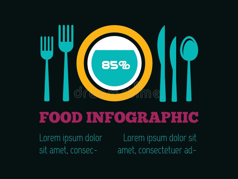Food Infographic Element stock vector. Illustration of restaurant ...