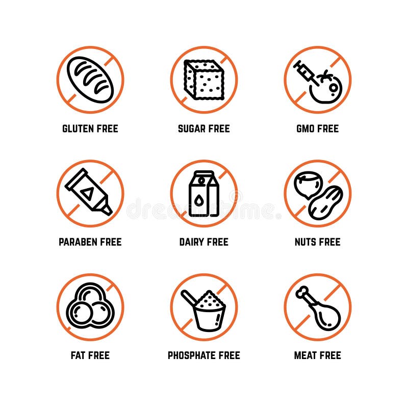Food Ingredient Warning Vector Icons. Stock Vector - Illustration of ... Food Ingredient Warning Vector Icons. Stock Vector - Illustration of ...