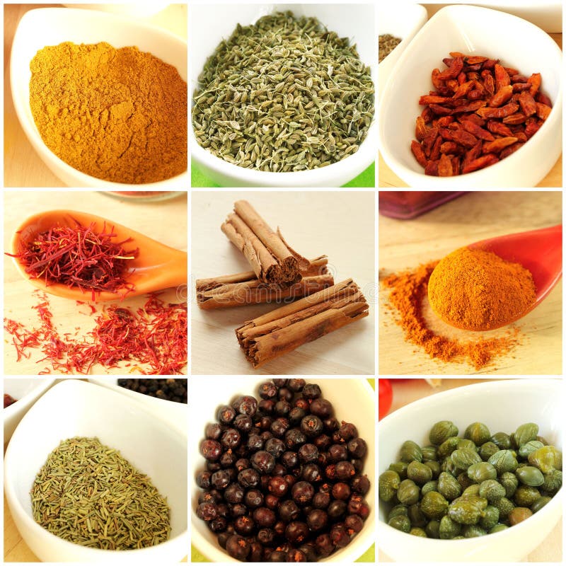 Food ingredients collage stock image. Image of seasoning - 22566015