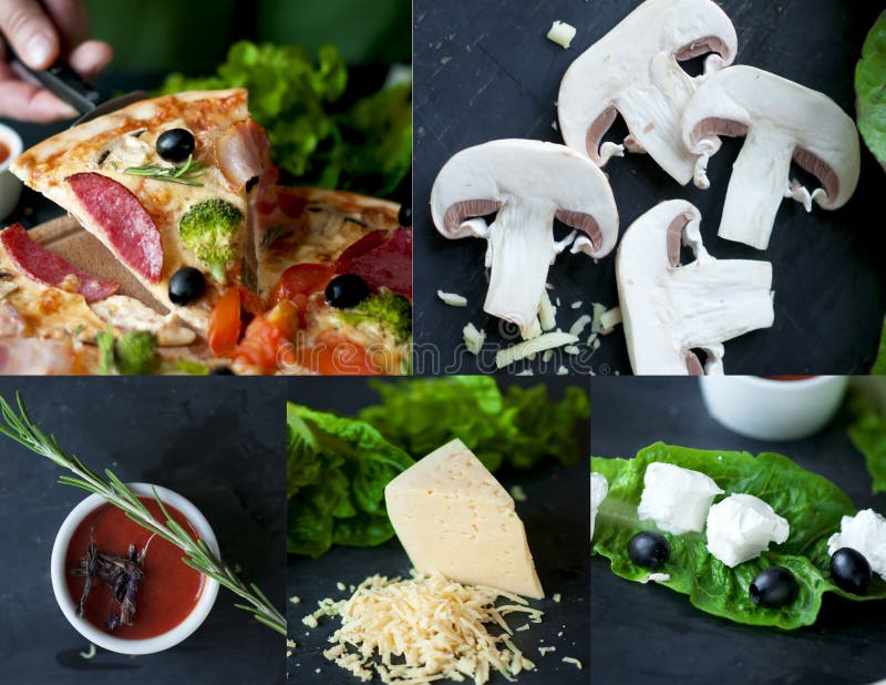 Food ingredients collage stock photo. Image of green - 16537186