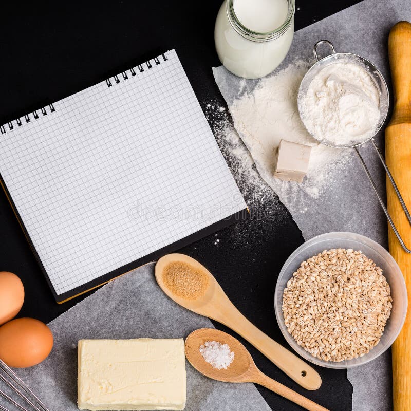 Food Ingredients on the Table Stock Image - Image of frame, fresh ...