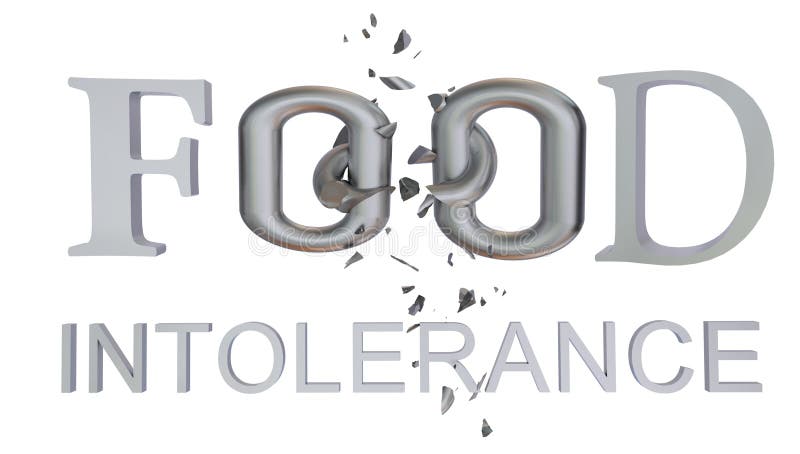 Food Intolerance Disease Text Words - 3d Rendering Stock Illustration ...