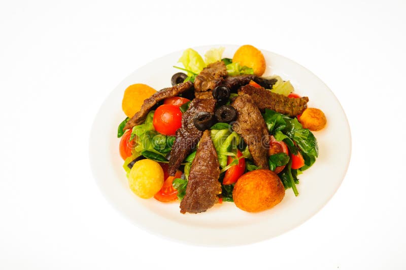 Food Isolated on White Background Stock Photo - Image of roast, dinner ...