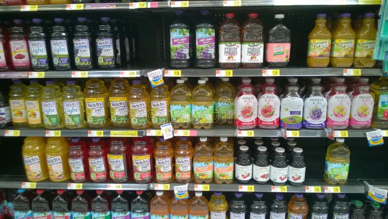Food Juice on Store Shelves Editorial Image - Image of product, healthy ...