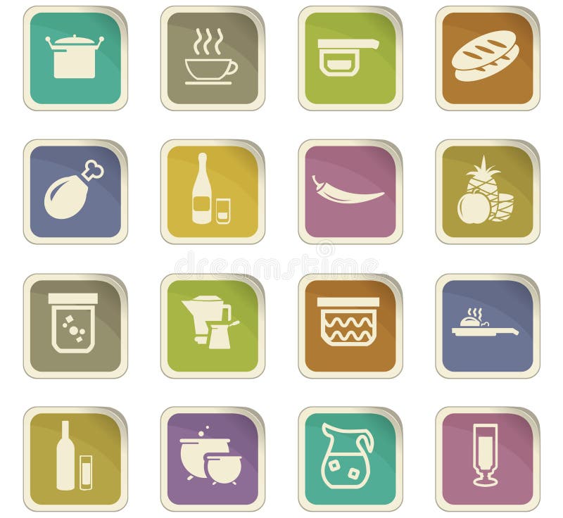 Food and kitchen icons set stock photo. Image of cooking - 89206898