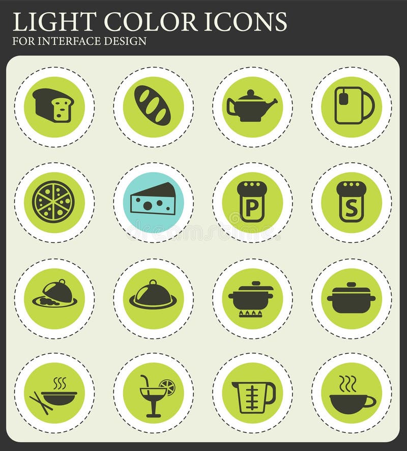 Food and kitchen icon set stock vector. Illustration of food - 154456044
