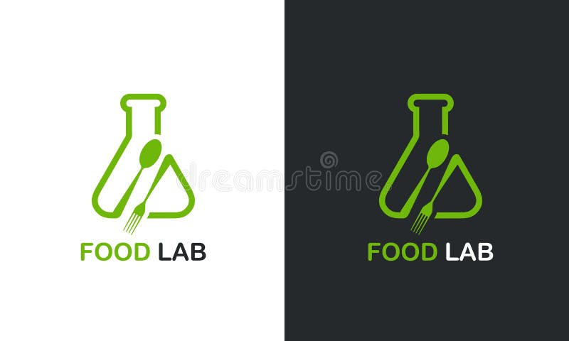 Food Lab Test Tube with Spoon and Fork.Food Lab Logo Template Stock ...