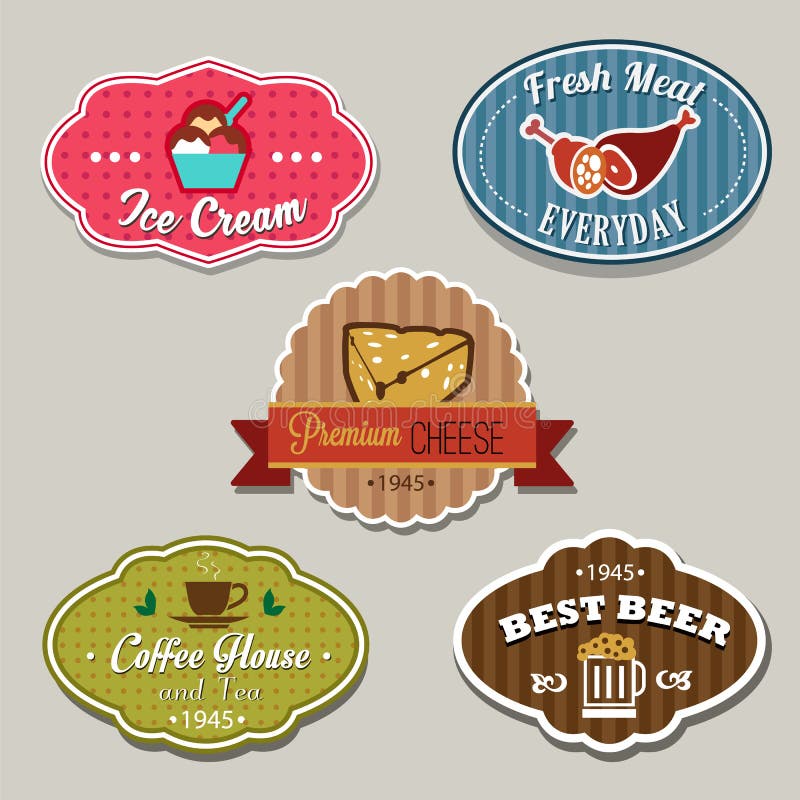 Food Label stock vector. Illustration of icon, meal, frame - 63808962