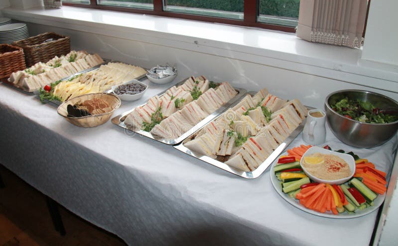 Food for a Large Buffet. stock photo. Image of tableware - 366019442