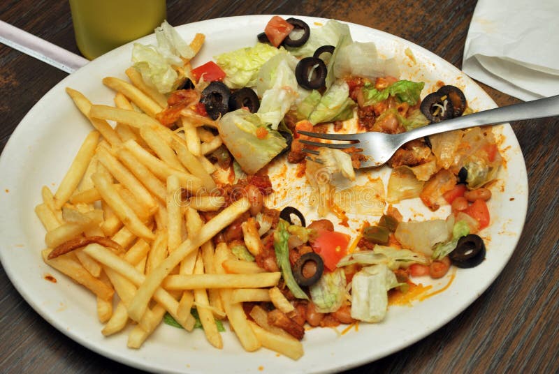 Food Left on a Plate stock image. Image of food, restaurant - 51694327