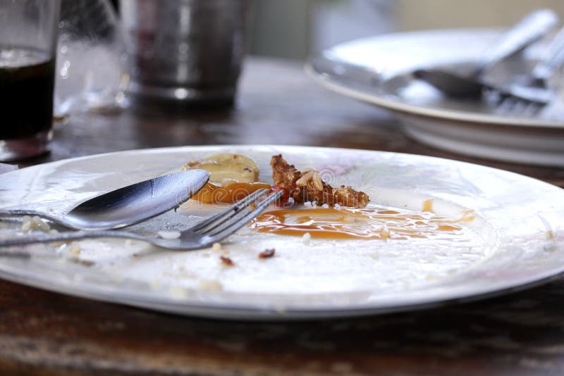 Food left on the plate stock image. Image of country - 65888229