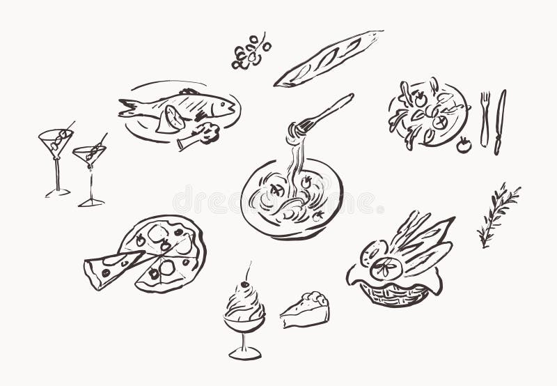 Food Line Art Stock Illustrations – 541,203 Food Line Art Stock ...