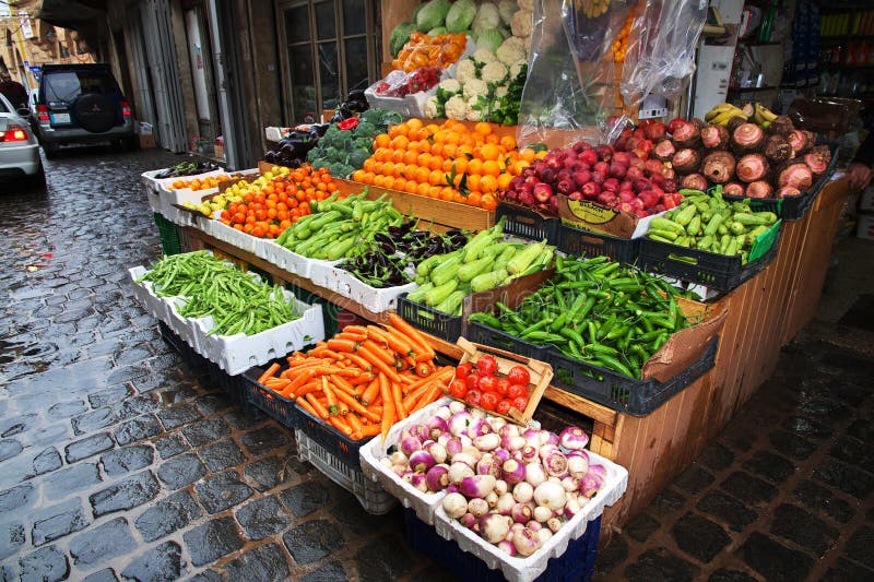 The Food Local Martket in Lebanon Stock Photo - Image of city, asia ...