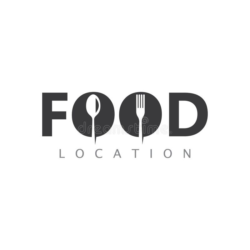 Food Location Logo Design Template Vector Stock Vector - Illustration ...