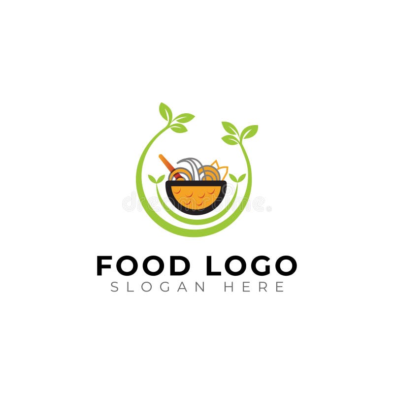 Food Logo Abstract Blue Color Logo Stock Vector - Illustration of ...