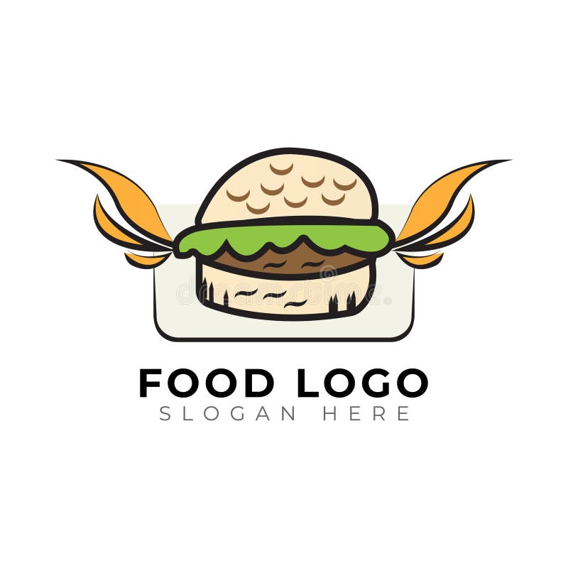 Food Logo Abstract Blue Color Logo Stock Vector - Illustration of white ...