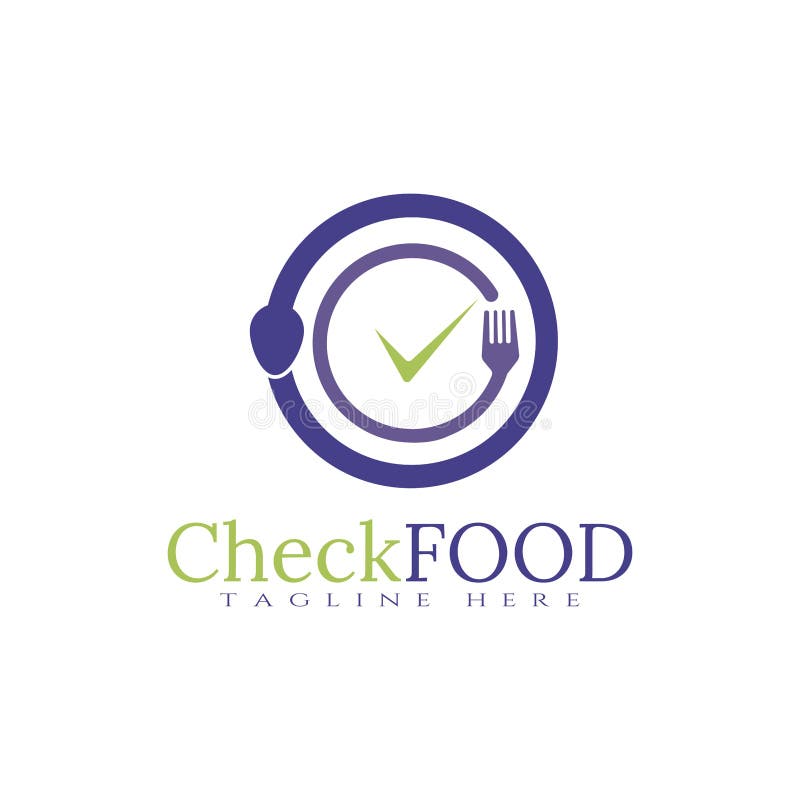 Food Logo, Food Check Icon Concept -vector Stock Vector - Illustration ...