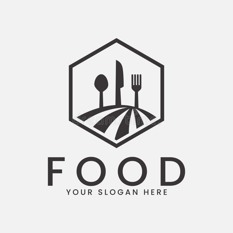 Food Logo Icon Template of Concept. Knife, Spoon and Fork Vector ...