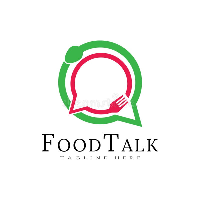 Food Logo, Food Talk Icon Concept-vector Stock Vector - Illustration of ...