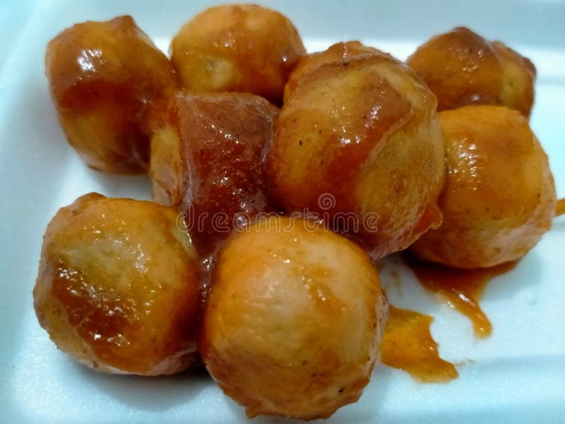 Food Made from Flour and Given Sauce Stock Photo - Image of meal ...