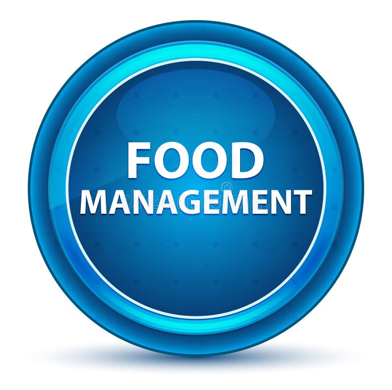 Food Management Eyeball Blue Round Button Stock Illustration ...