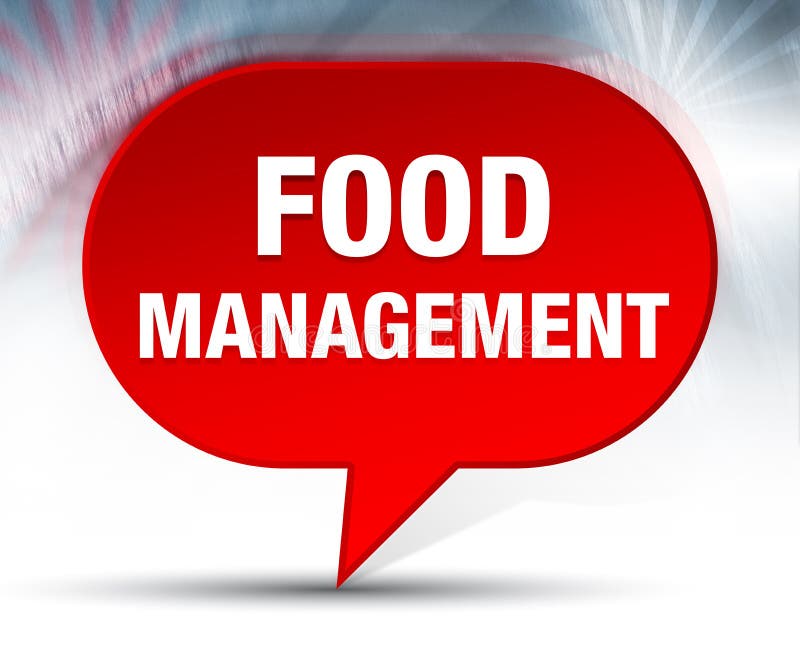 Food Management Red Bubble Background Stock Illustration - Illustration ...