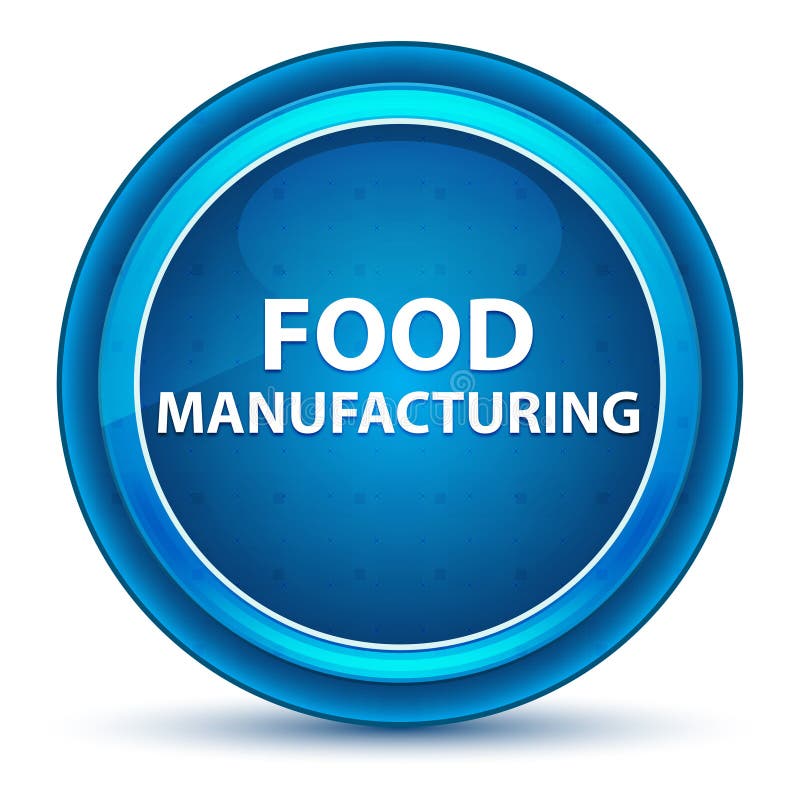 Food Manufacturing Eyeball Blue Round Button Stock Illustration ...