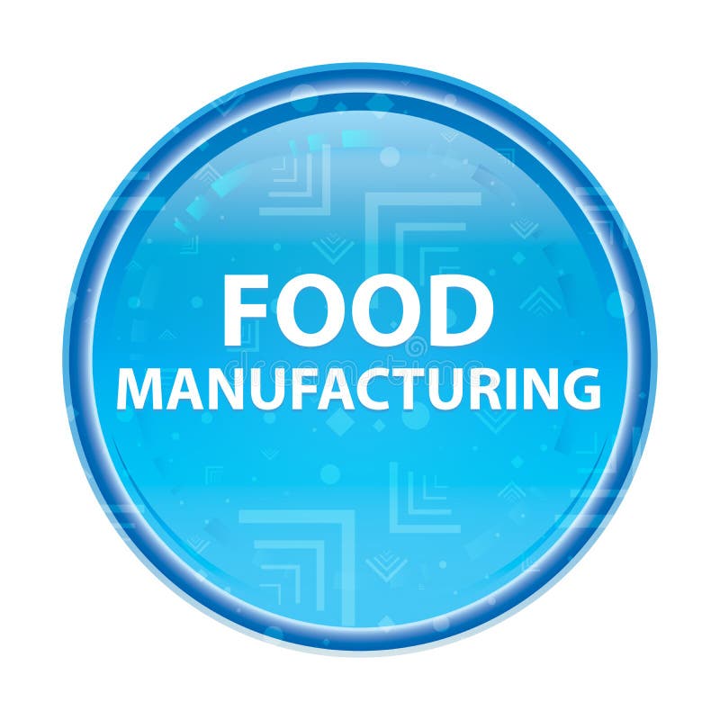 Food Manufacturing Floral Plants Pattern Green Hexagon Button Stock ...