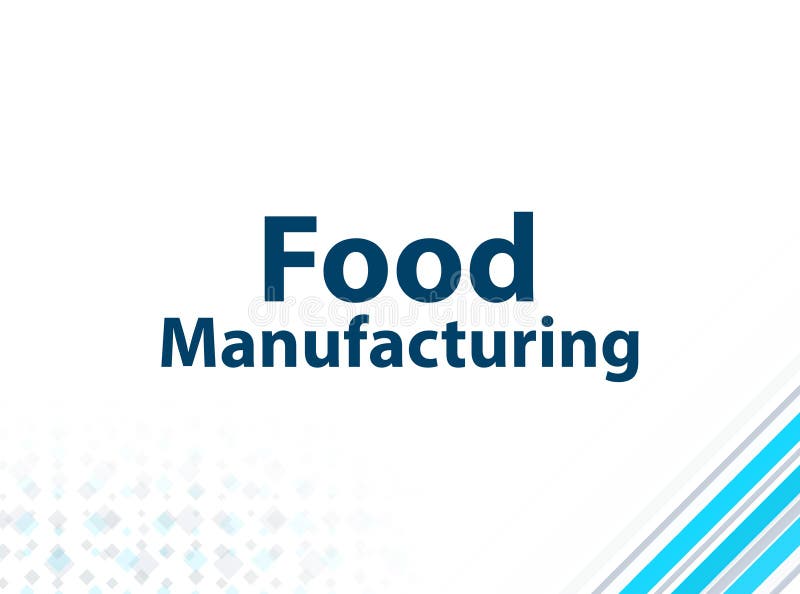 Food Manufacturing Modern Flat Design Blue Abstract Background Stock ...