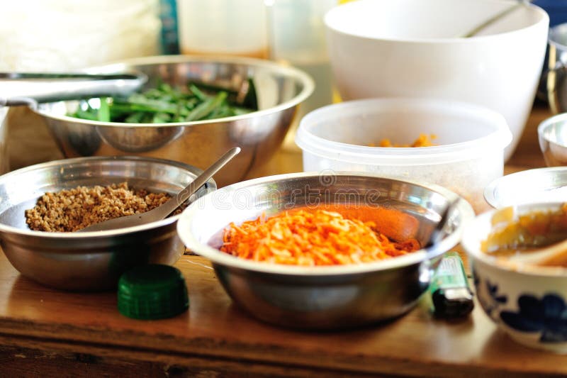 Food Materials at Restaurant Kitchen Stock Photo - Image of heaps ...