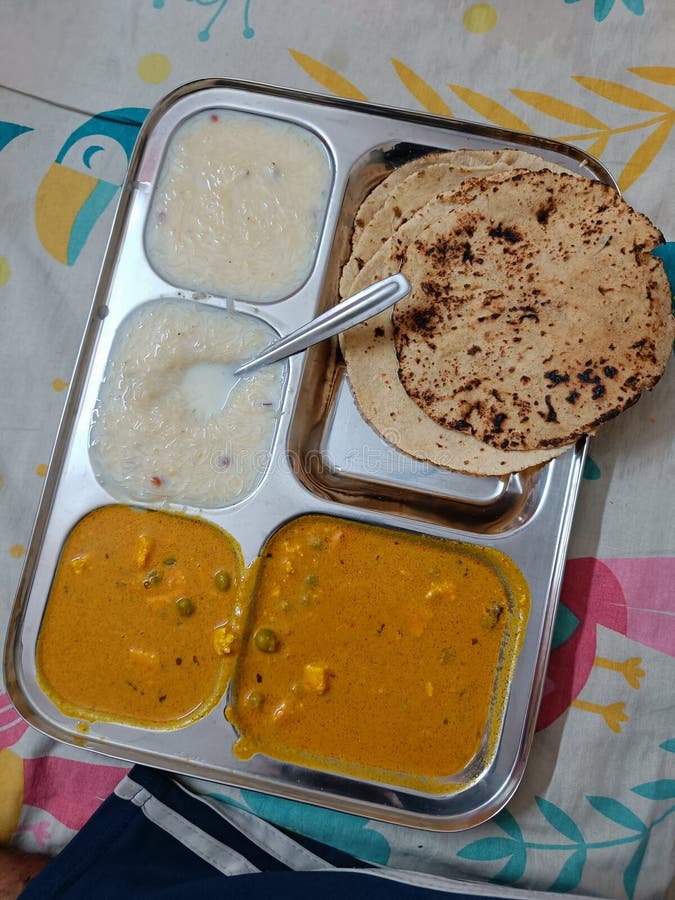 Food Meal Dish Breakfast Lunch Dinner in Pg Chapati Stock Image - Image ...