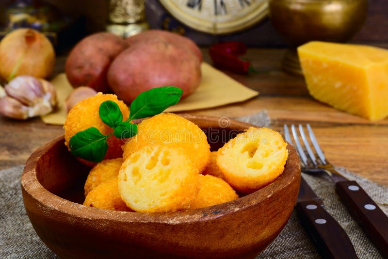 Food without Meat: Potato Donuts. Stock Image - Image of grilled ...