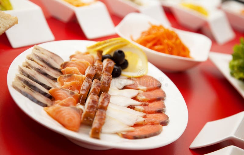 Food Meat Table Photo Restaurant 3 Stock Photo - Image of background ...