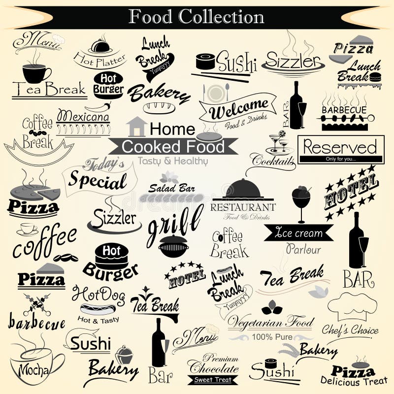 Food Calligraphy Stock Illustrations – 74,015 Food Calligraphy Stock ...