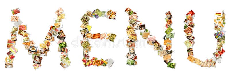 Food Menu Collage stock photo. Image of flavor, luxury - 21188932