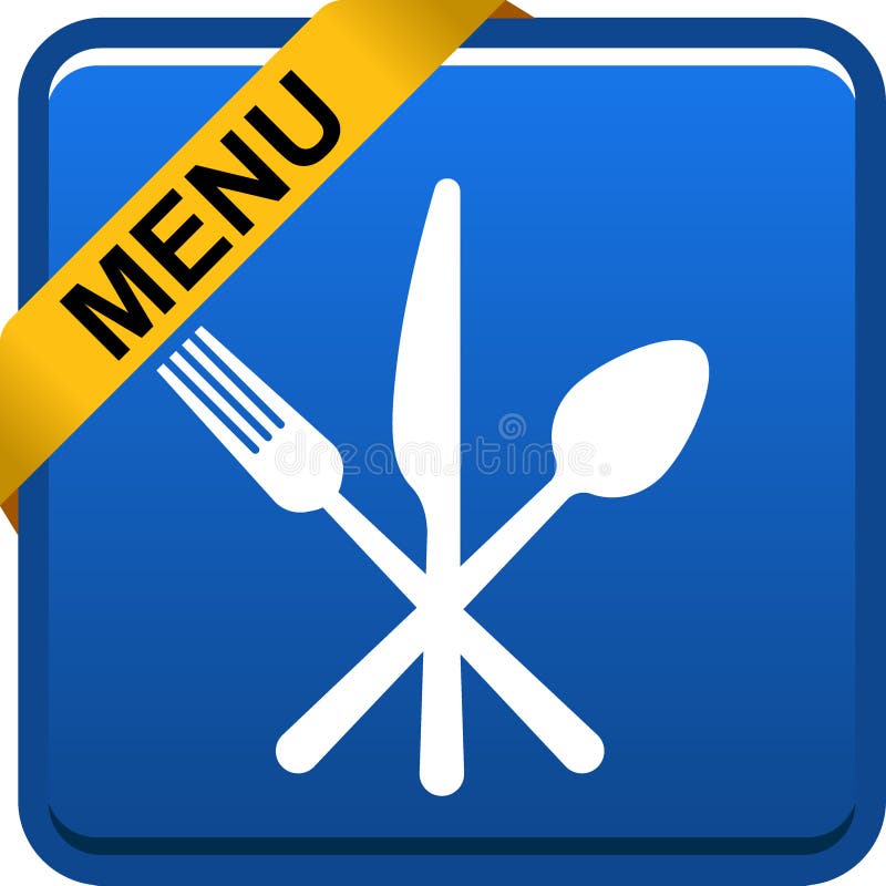 Food menu icon web button stock vector. Illustration of decoration ...